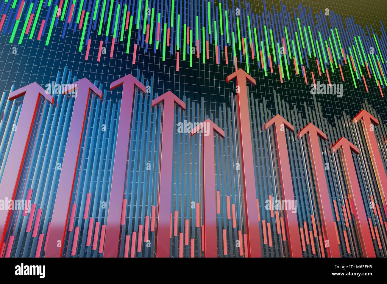 Financial Economics Chart, Business Success Arrow, Stock Market Bar ...