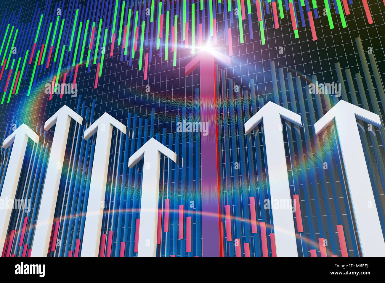 Financial Economics Chart, Business Success Arrow, Stock Market Bar ...