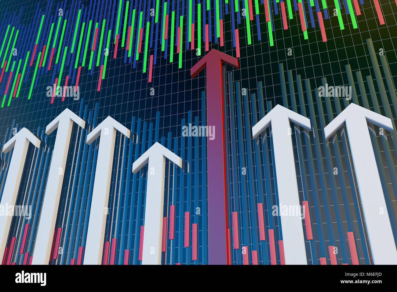 Financial Economics Chart, Business Success Arrow, Stock Market Bar ...