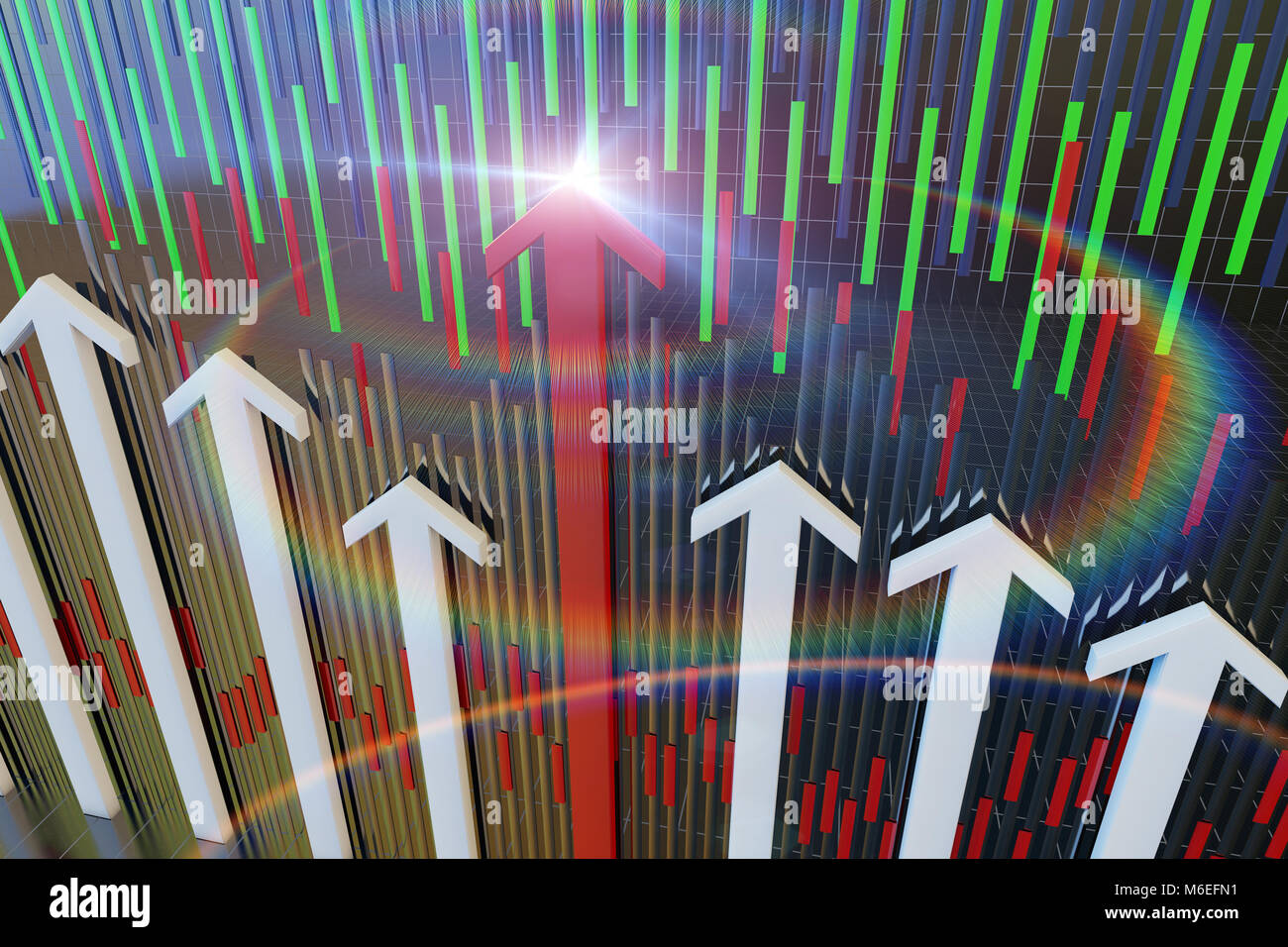Financial Economics Chart, Business Success Arrow, Stock Market Bar ...