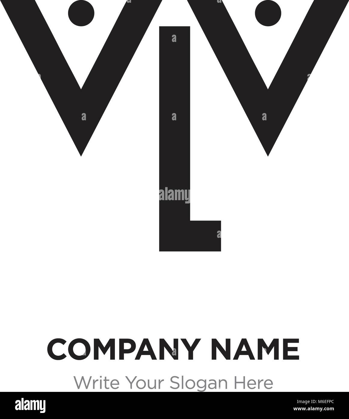 Abstract letter aLa logo design template, Black Alphabet initial ...