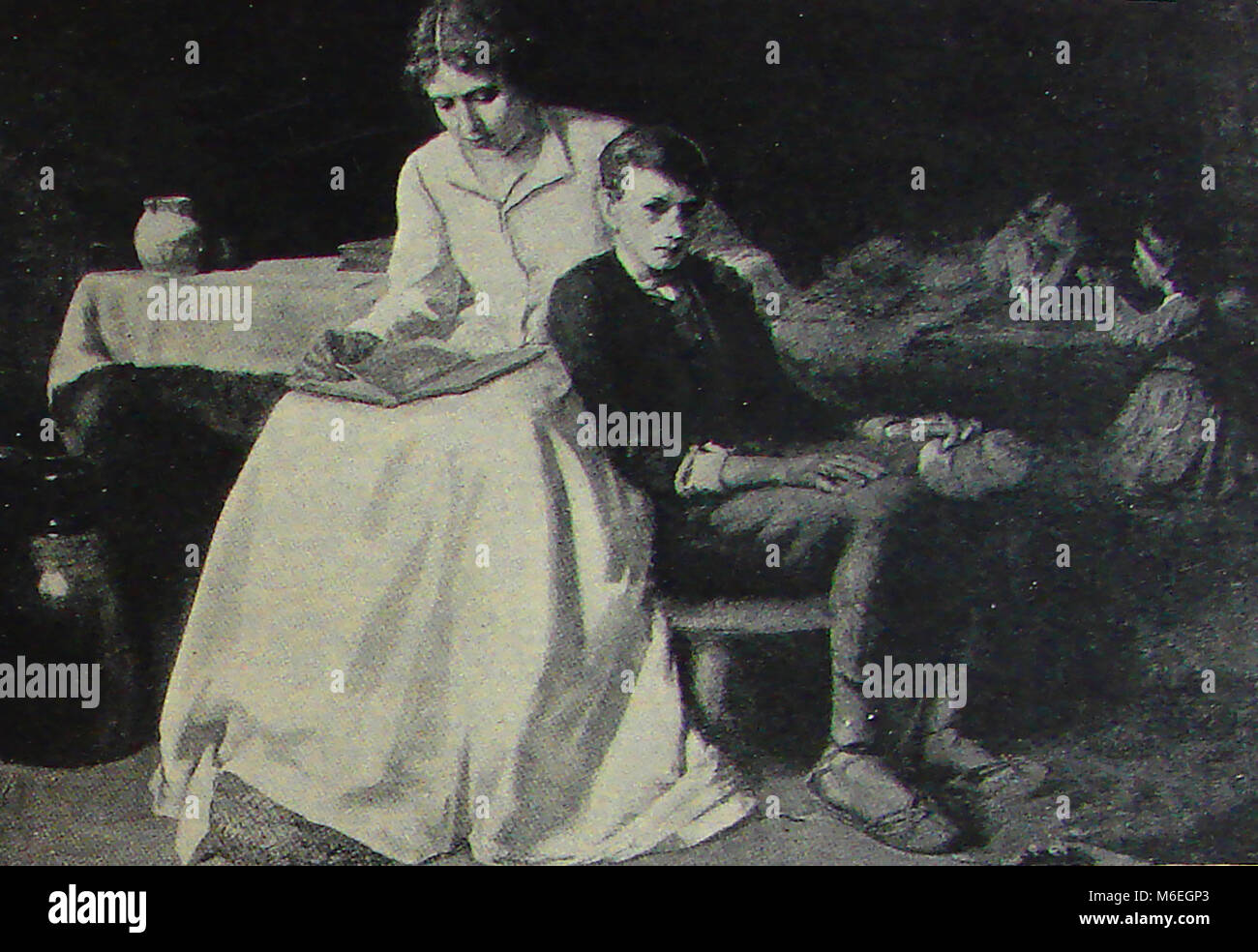 Abraham Lincoln As A Boy Reading