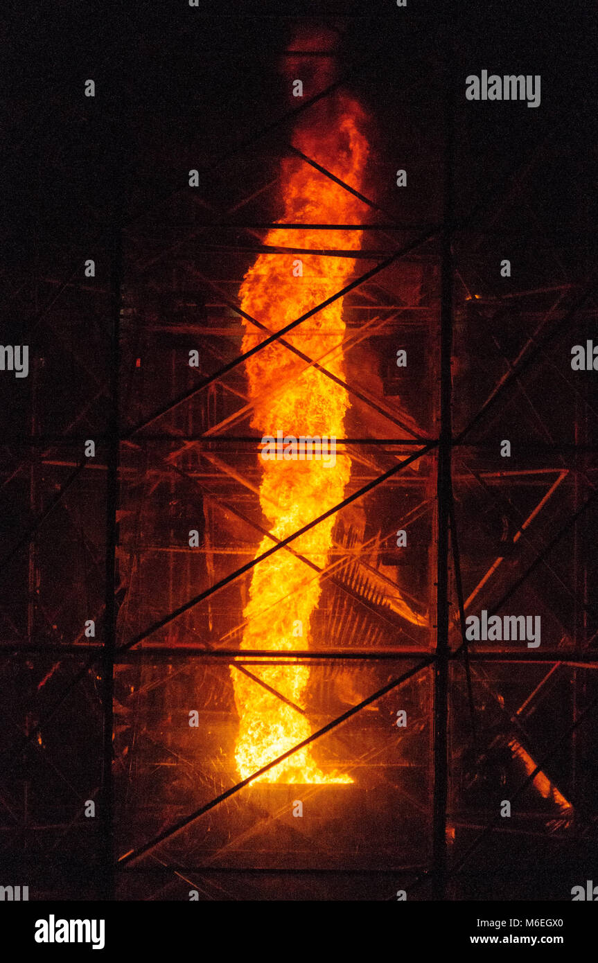 Rotating Flame at the 2018 Ghent Light Festival Stock Photo - Alamy