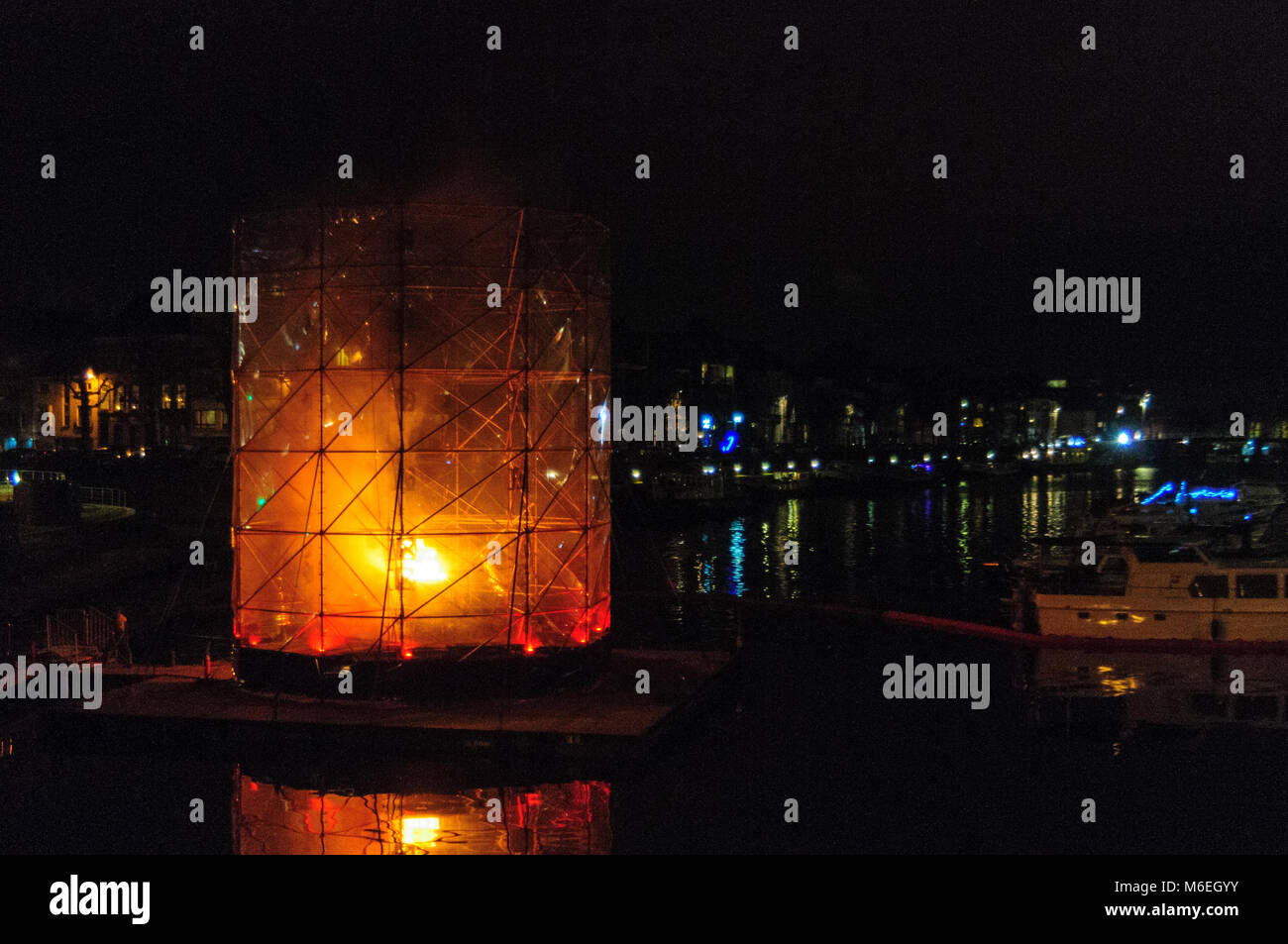 Rotating Flame at the 2018 Ghent Light Festival Stock Photo - Alamy