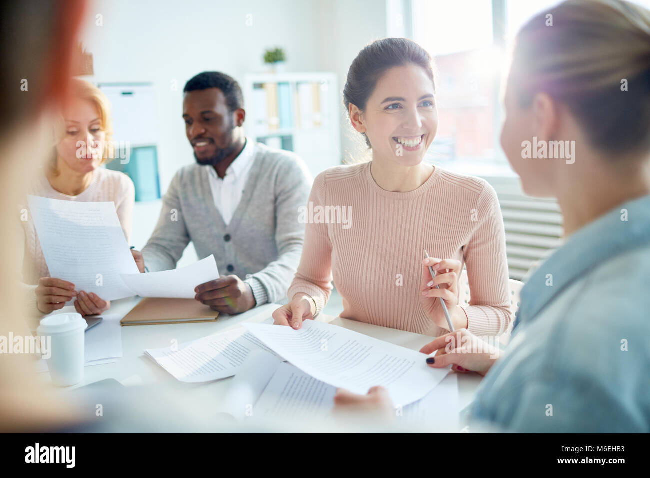 Happy colleague hi-res stock photography and images - Alamy