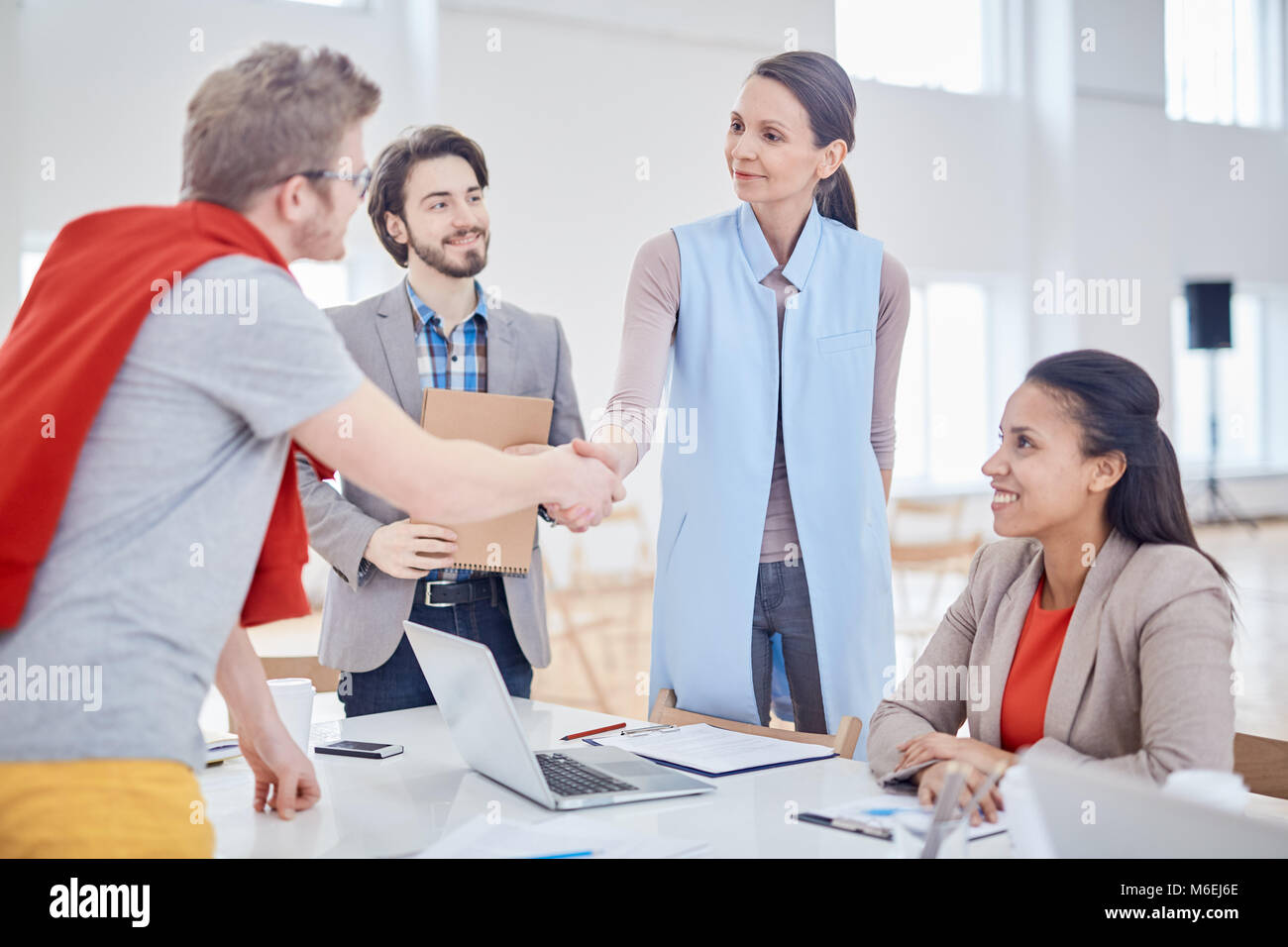 Professional greeting hi-res stock photography and images - Alamy
