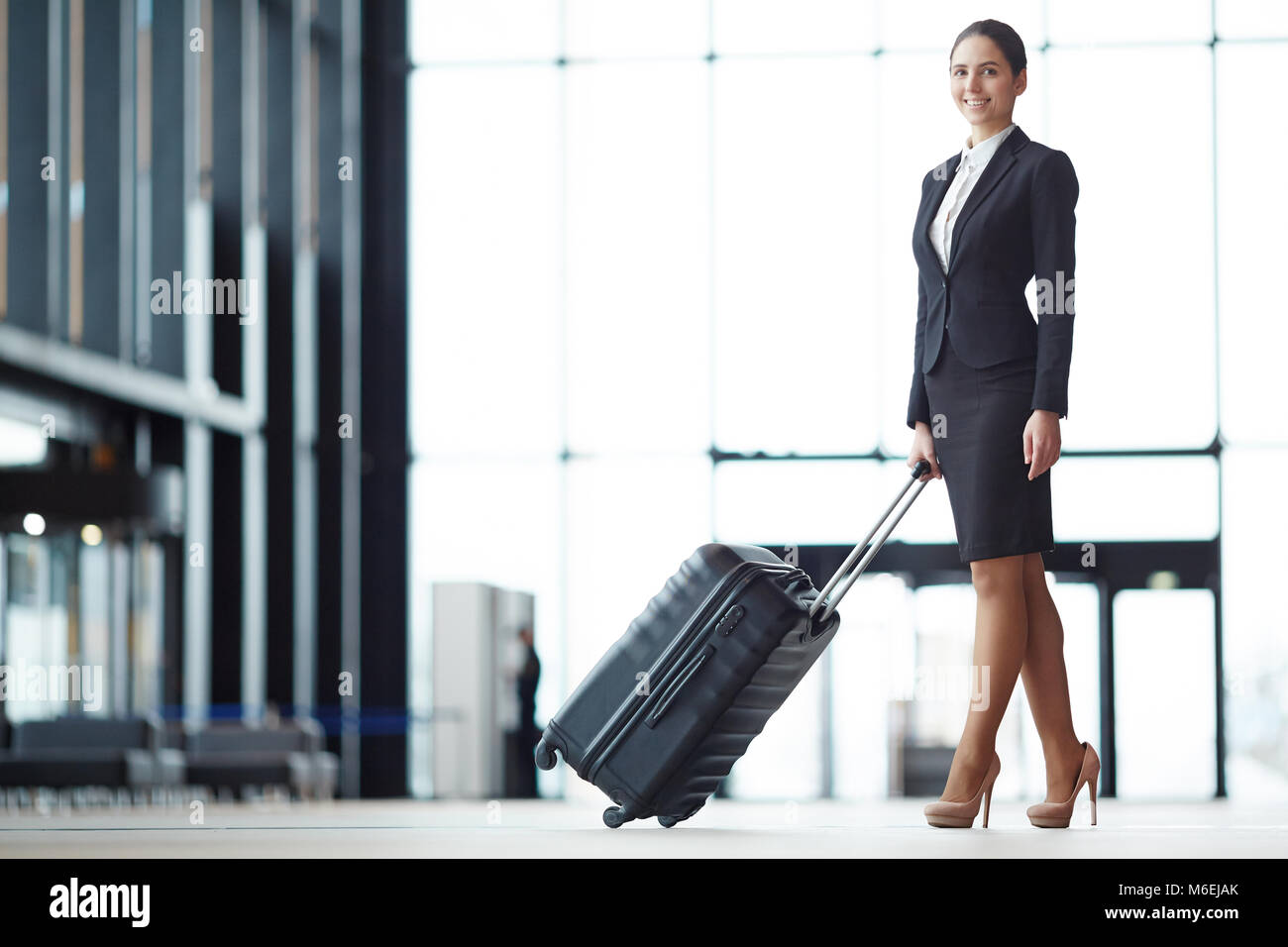 Woman leave suitcase hi-res stock photography and images - Alamy