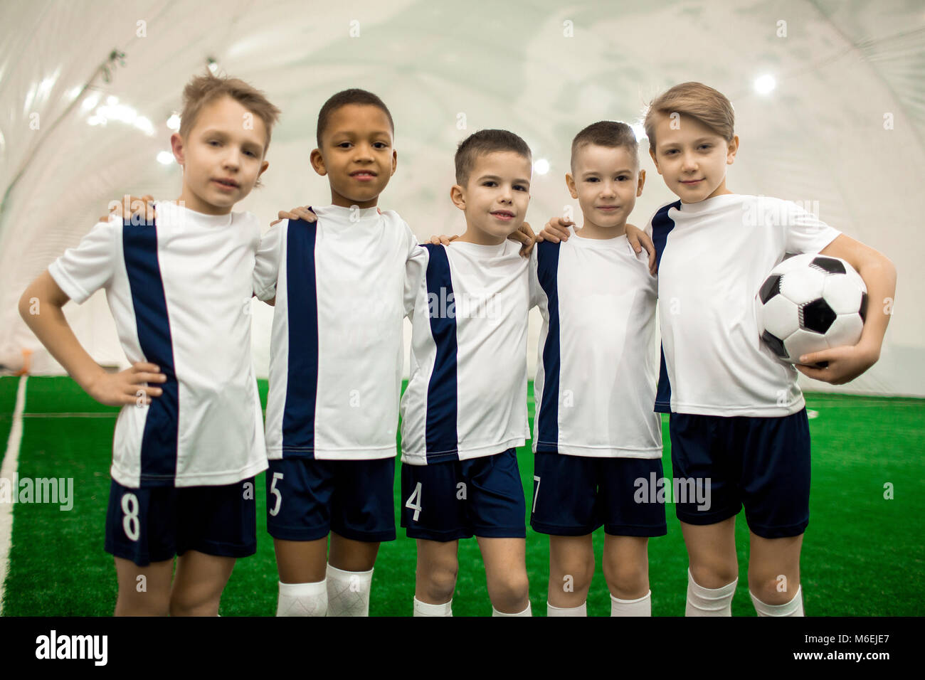 Successful football team Stock Photo - Alamy