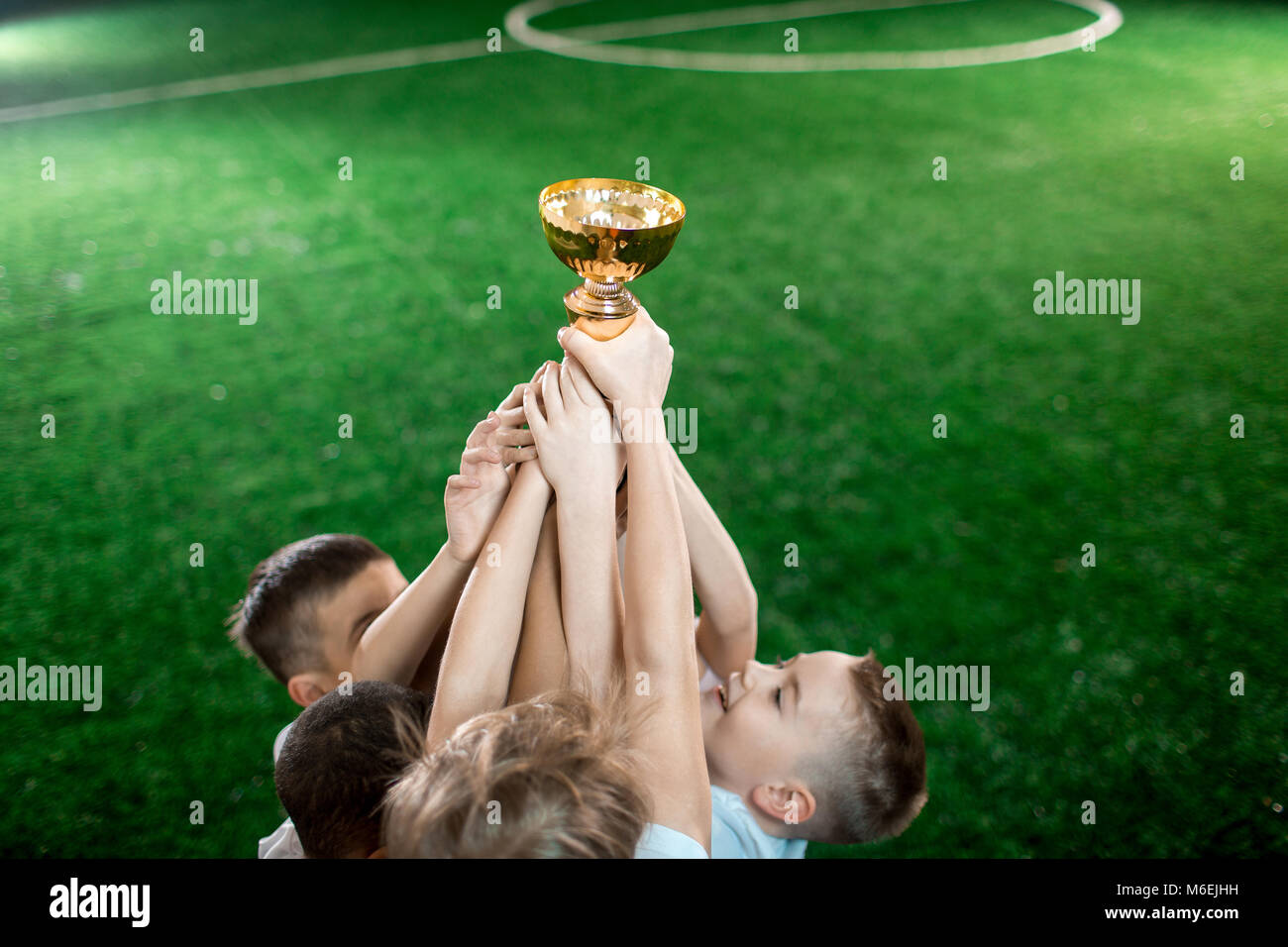 Boys with award Stock Photo - Alamy