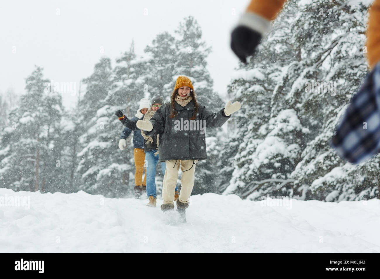 Running in forest Stock Photo - Alamy