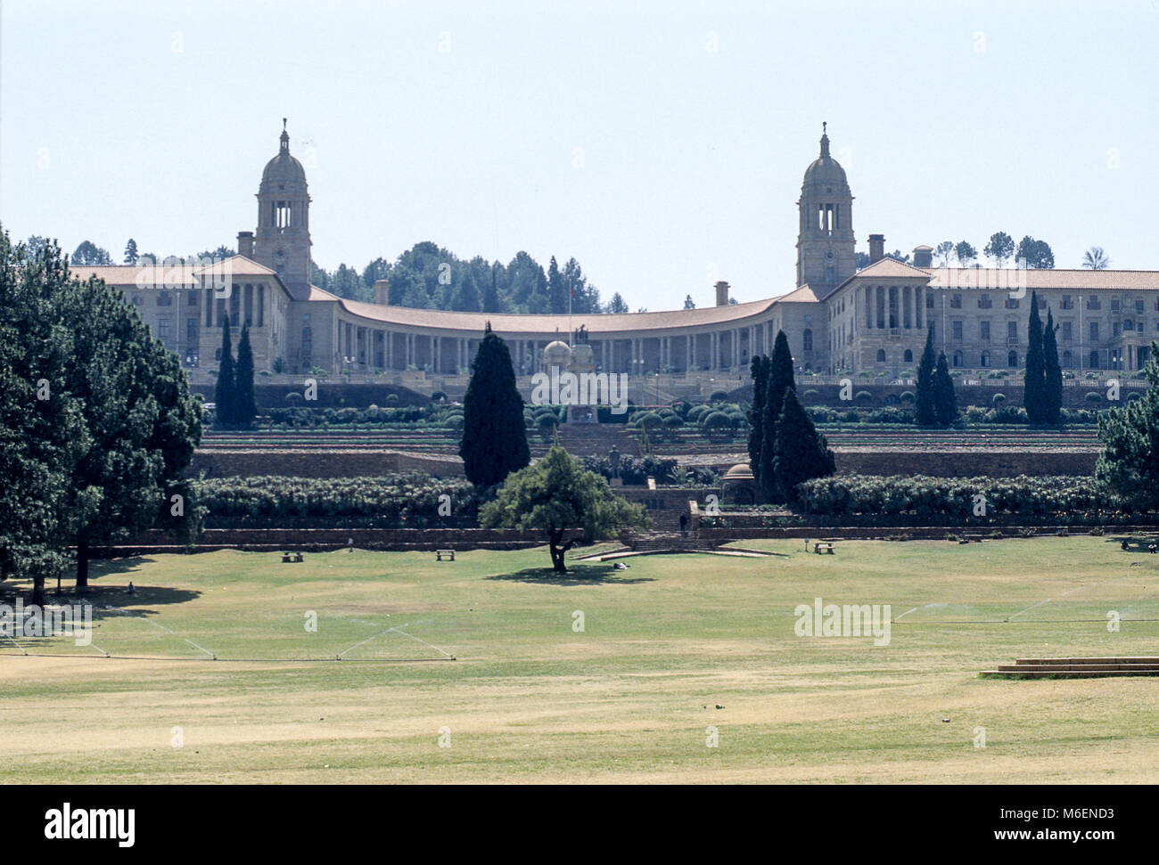 Front view o the main part of the Union Buildings, the official seat of ...