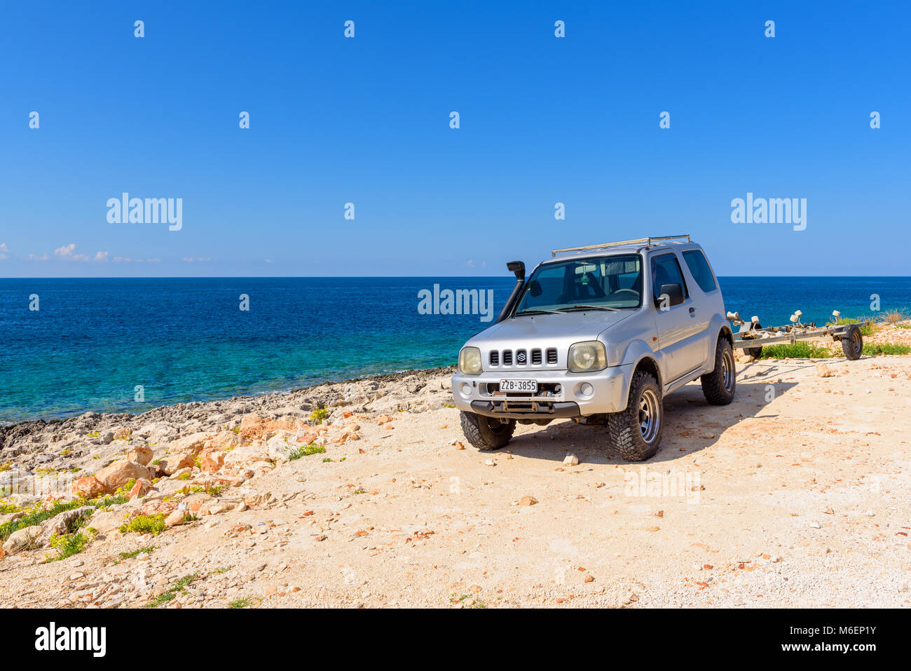 ZAKYNTHOS, GREECE - October 1, 2017: Suzuki Jimny car parked in Porto ...