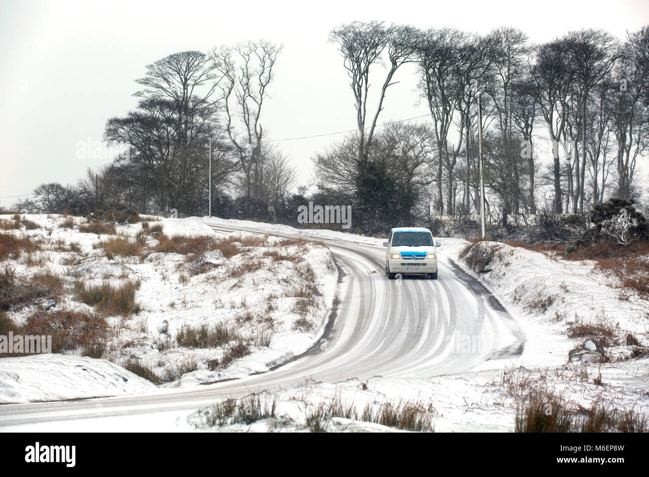 Yelverton, Dartmoor, Devon, UK. First snow from the 'Beast from the ...
