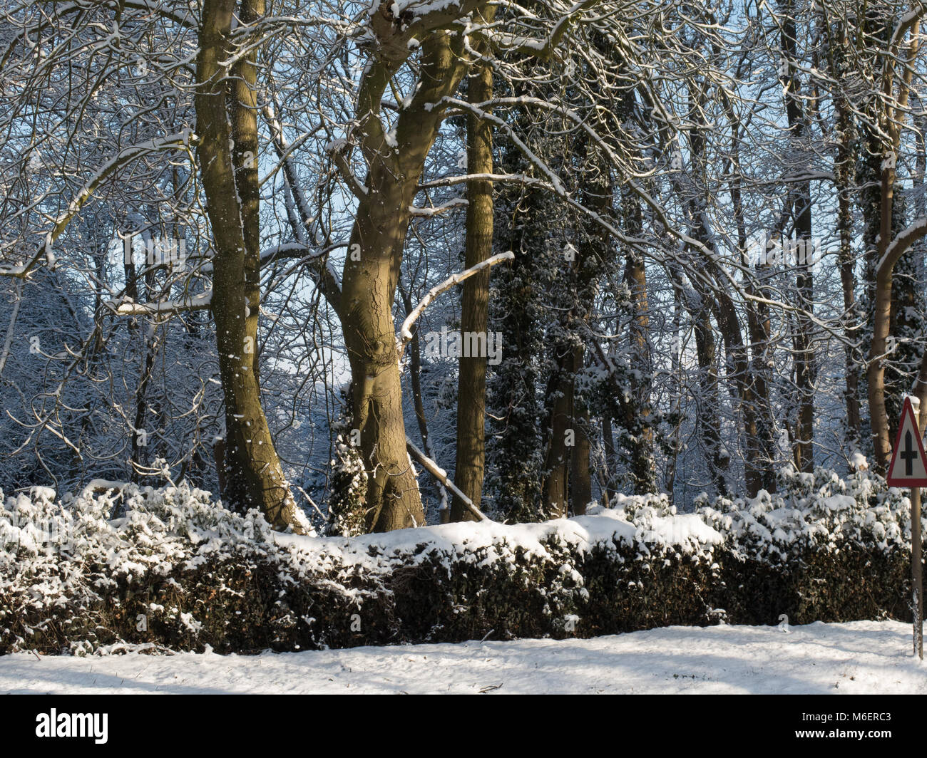 winter snow Addington Kent Stock Photo - Alamy