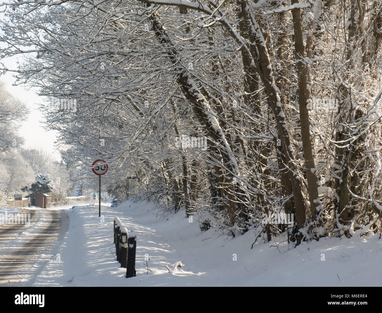 winter snow Addington Kent Stock Photo - Alamy