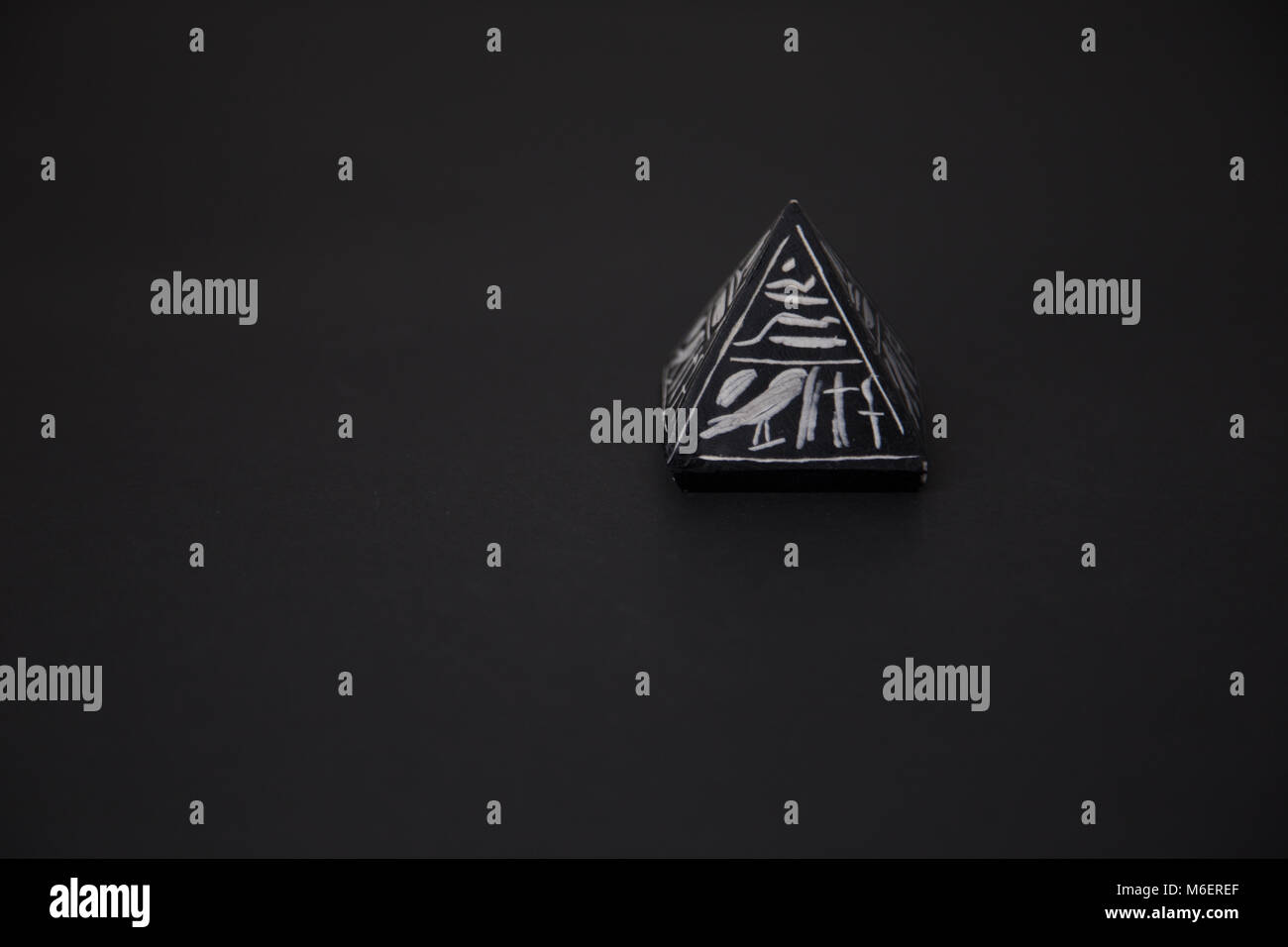 Figurine Souvenir of Pyramid made of stone with Holographic letters ...