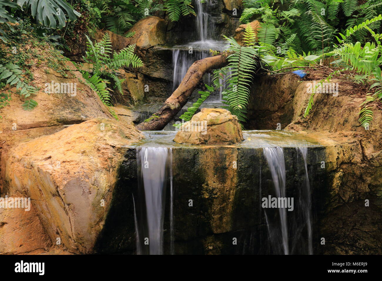 Nature landscape with small waterfall Stock Photo - Alamy