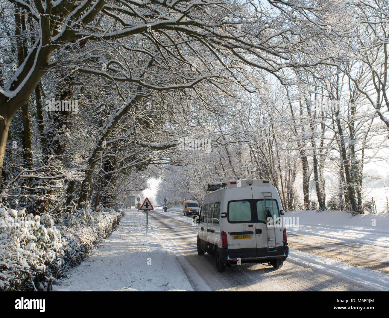 winter snow Addington Kent Stock Photo - Alamy