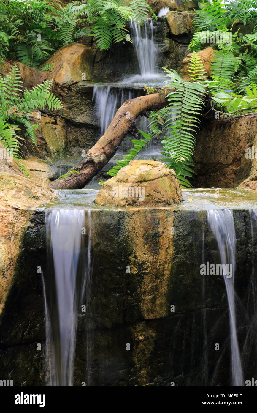 Nature landscape with small waterfall Stock Photo - Alamy
