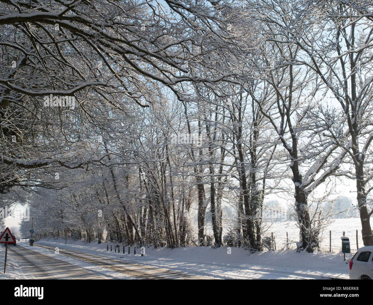 winter snow Addington Kent Stock Photo - Alamy