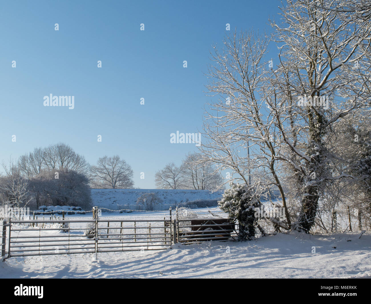 winter snow Addington Kent Stock Photo - Alamy