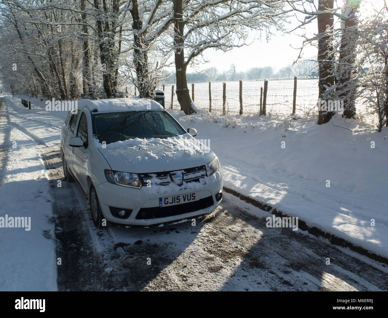 winter snow Addington Kent Stock Photo - Alamy