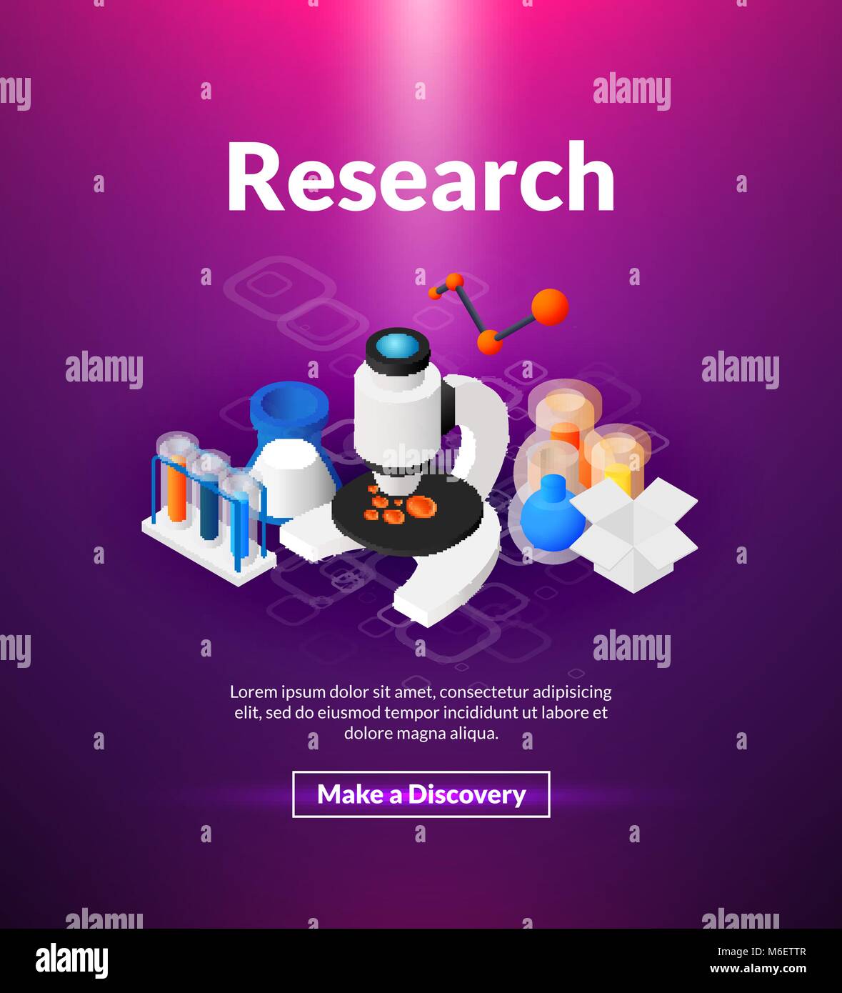 Research poster of isometric color design Stock Vector Image & Art - Alamy