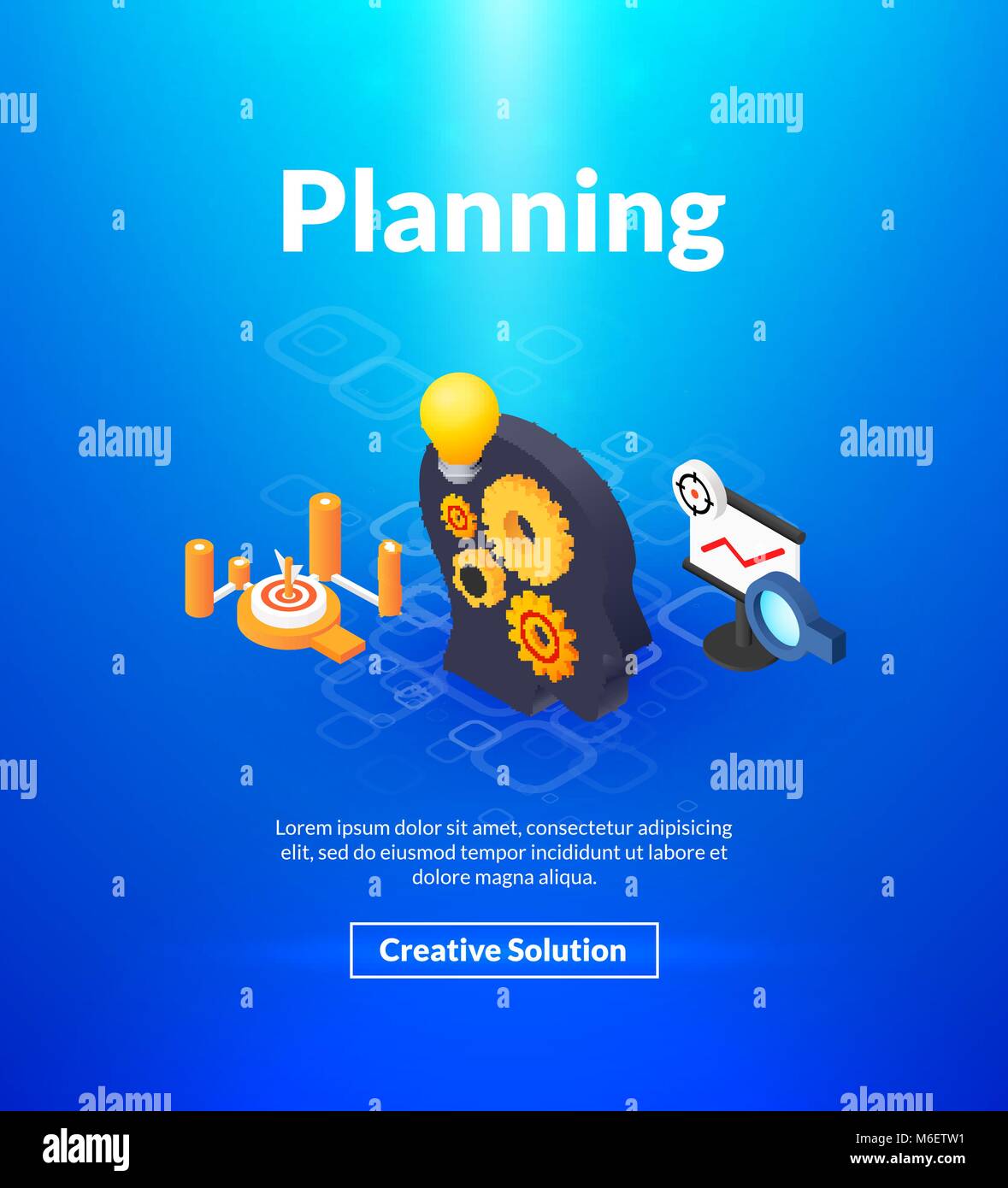 Planning poster of isometric color design Stock Vector Image & Art - Alamy