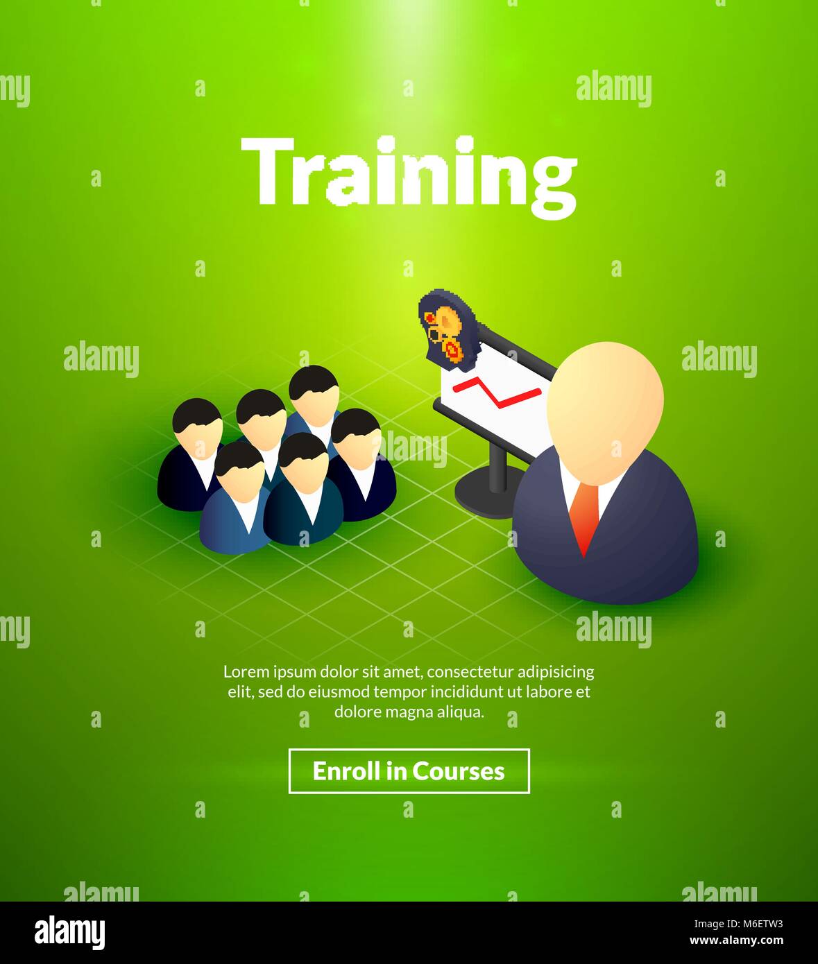 Training poster of isometric color design Stock Vector Image & Art - Alamy