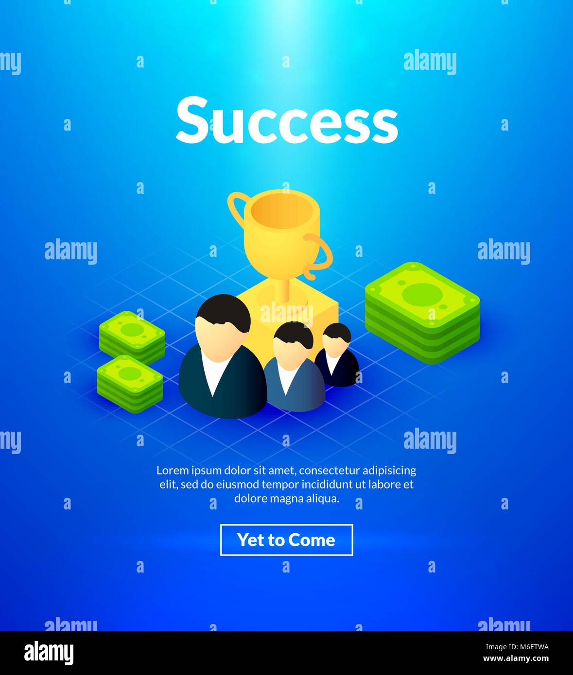 Success poster of isometric color design Stock Vector Image & Art - Alamy