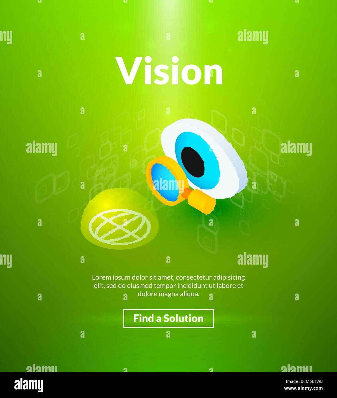 Vision poster of isometric color design Stock Vector Image & Art - Alamy