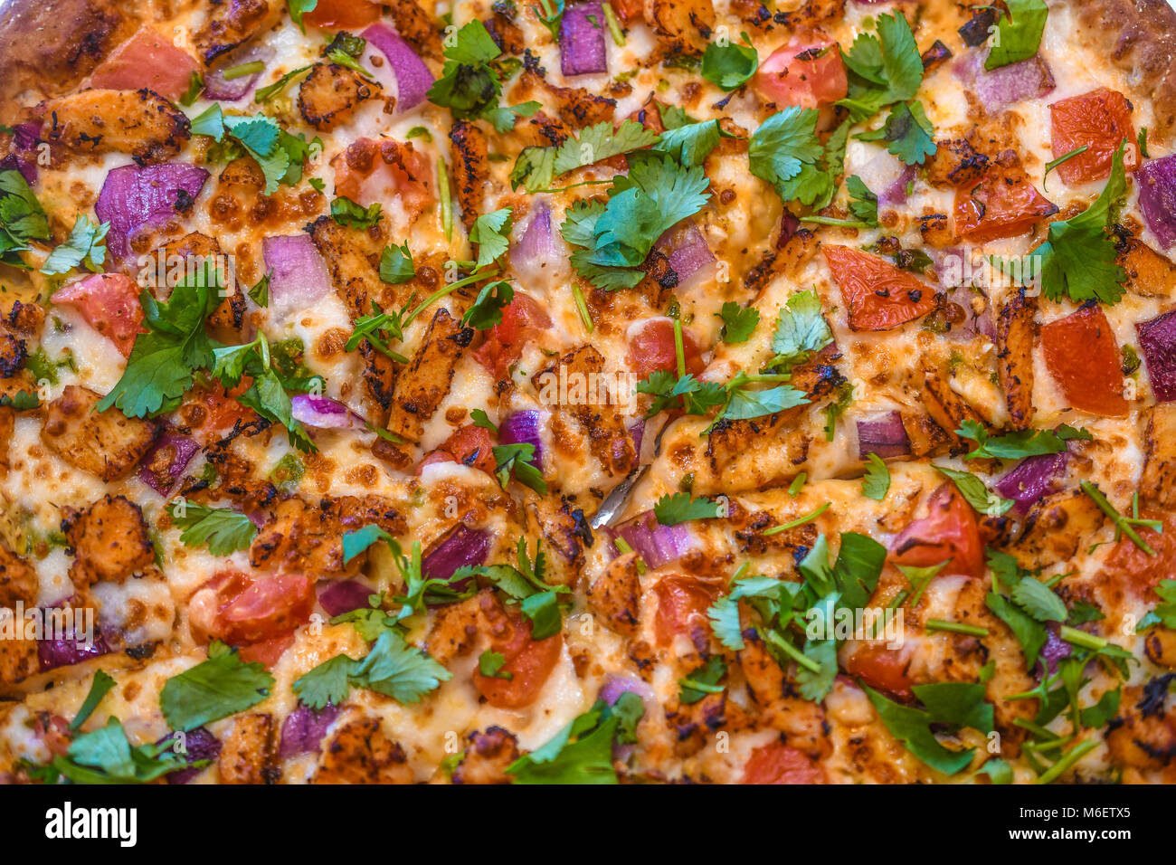Pizza toppings close up Stock Photo - Alamy