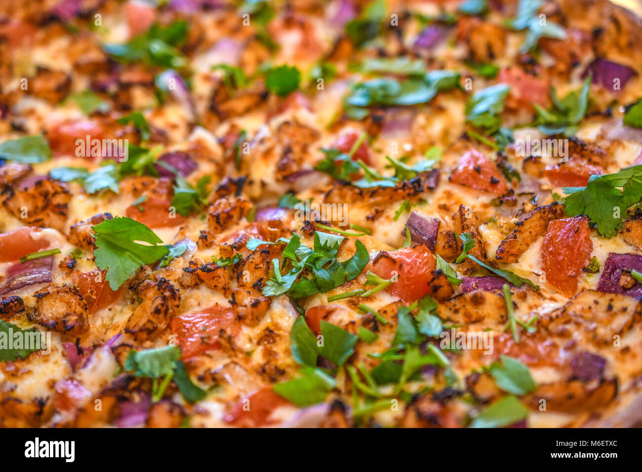 Pizza toppings close up Stock Photo - Alamy