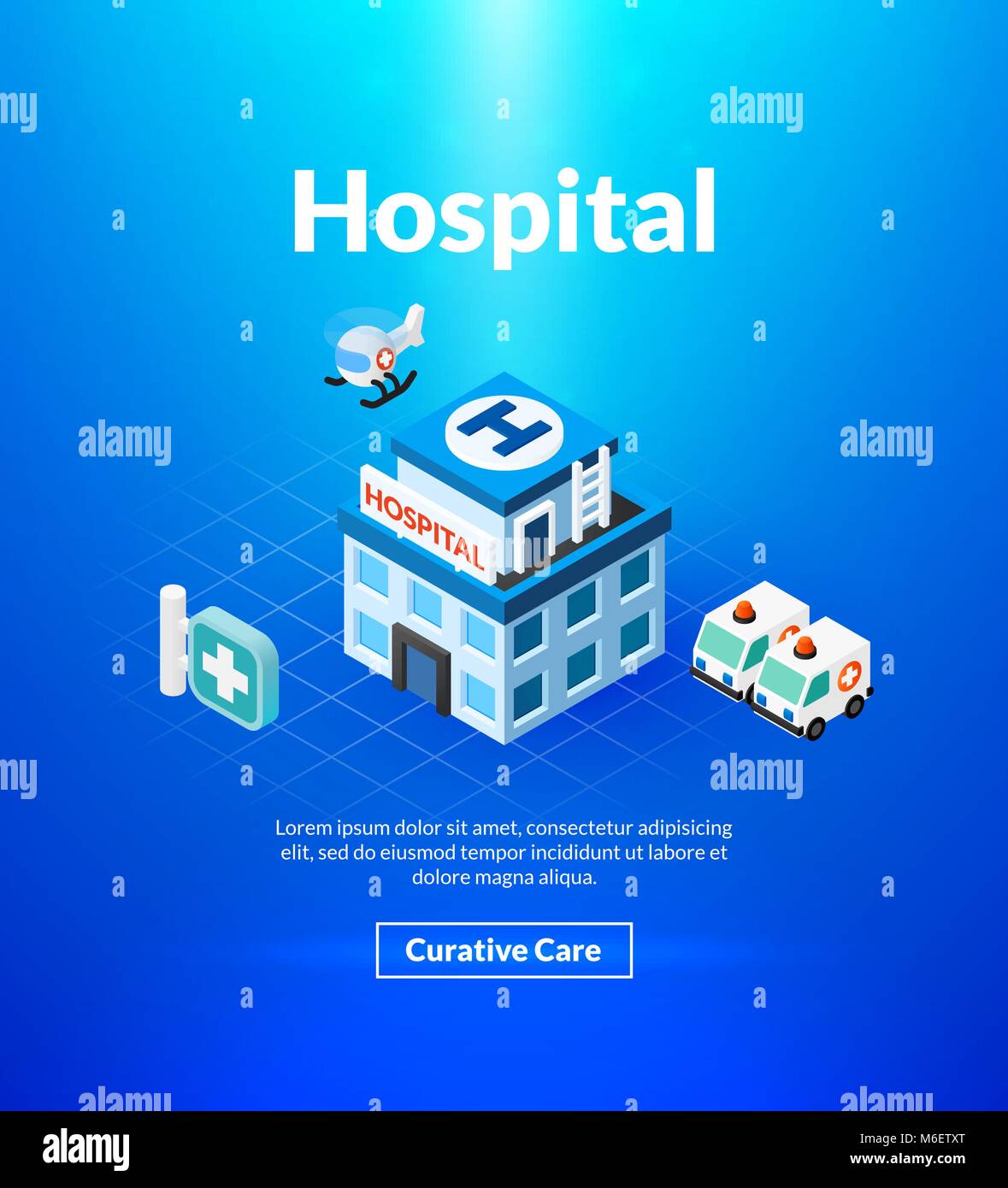 Hospital poster of isometric color design Stock Vector Image & Art - Alamy