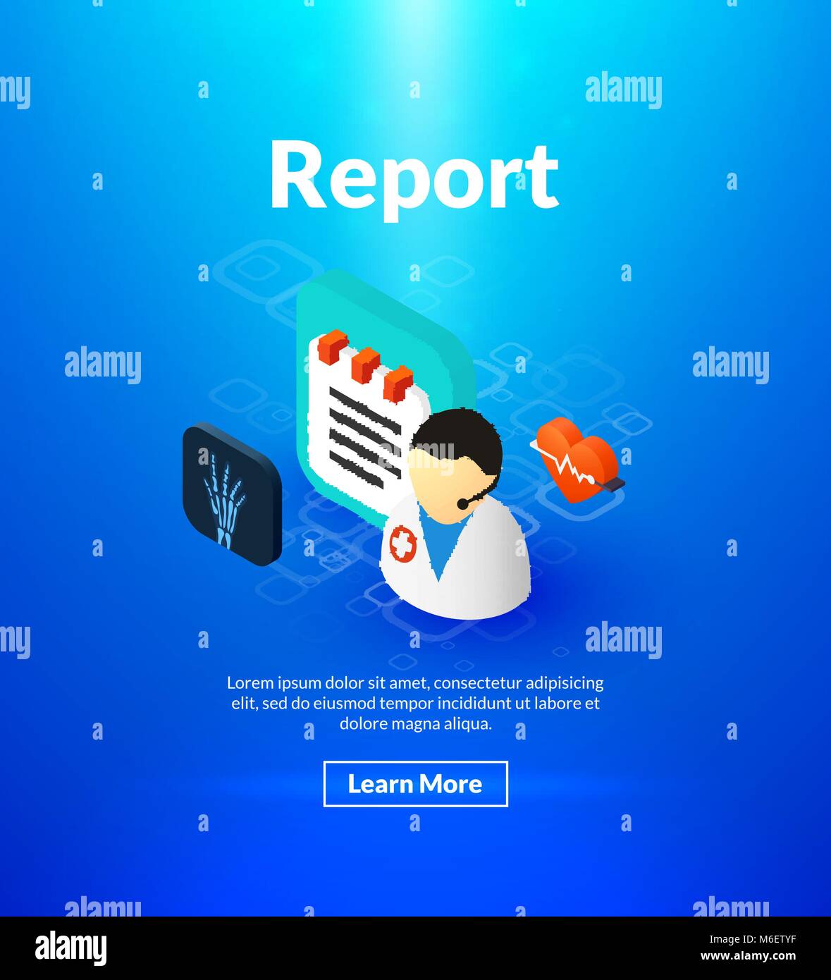 Report poster of isometric color design Stock Vector Image & Art - Alamy