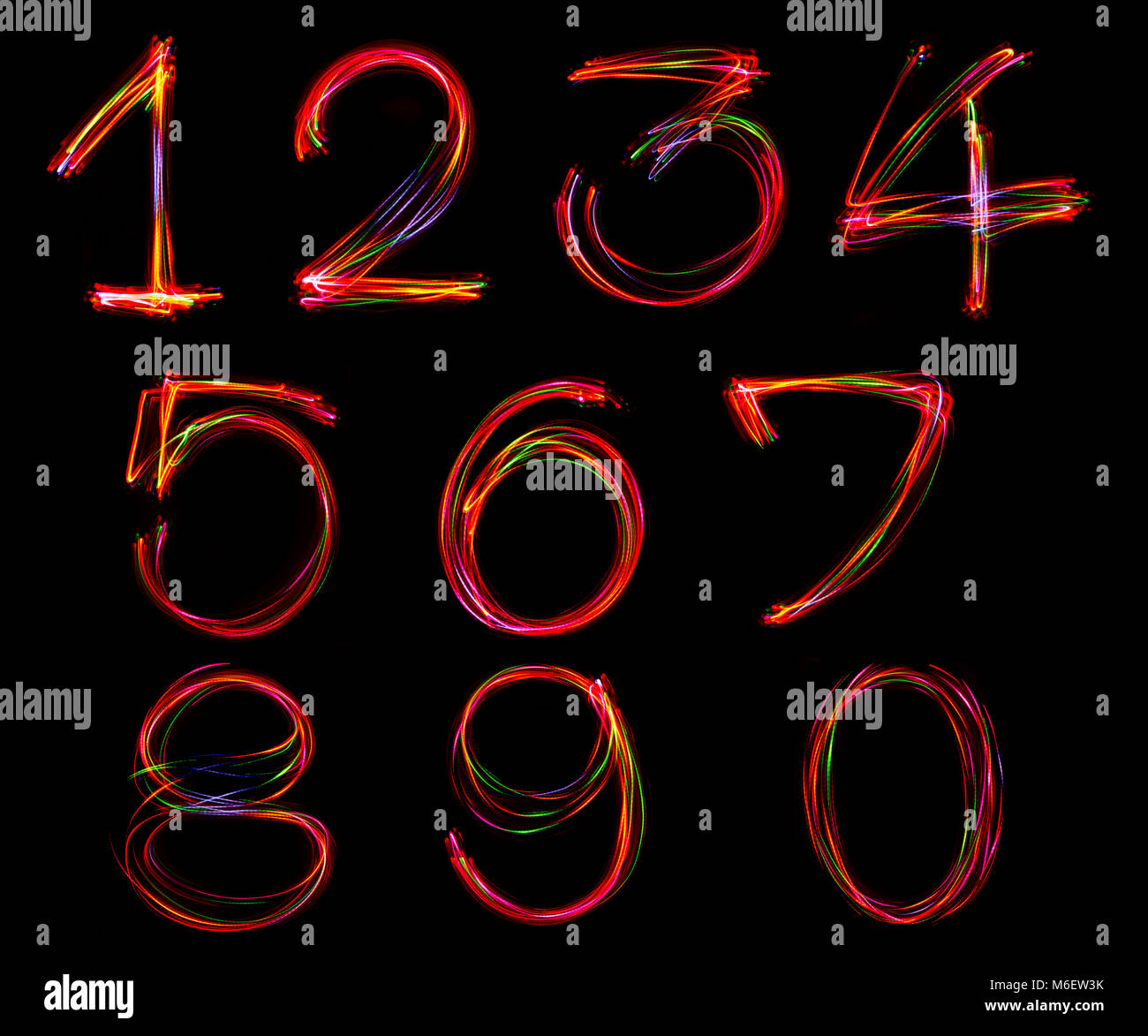 Neon letters abstract hi-res stock photography and images - Alamy