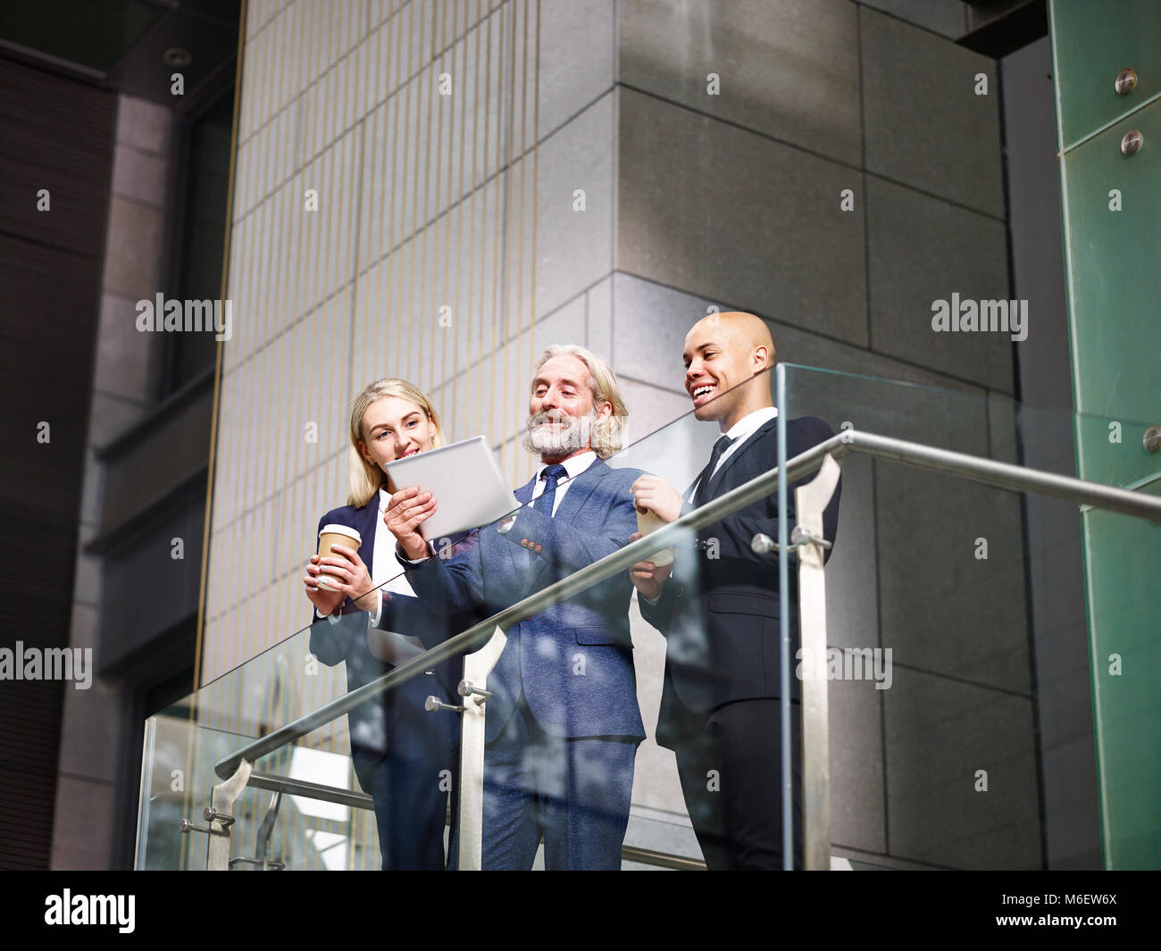 multinational and multiethnic corporate people discussing business ...