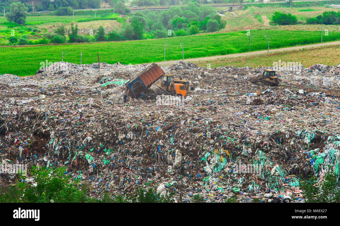 big pile of trash or garbage in the nature Stock Photo - Alamy
