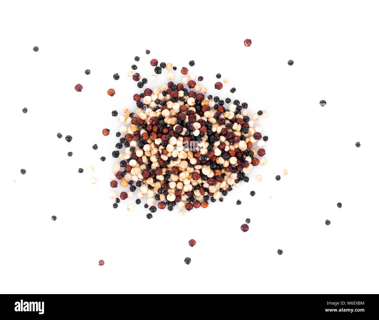 Real quinoa seeds isolated on white background Stock Photo - Alamy