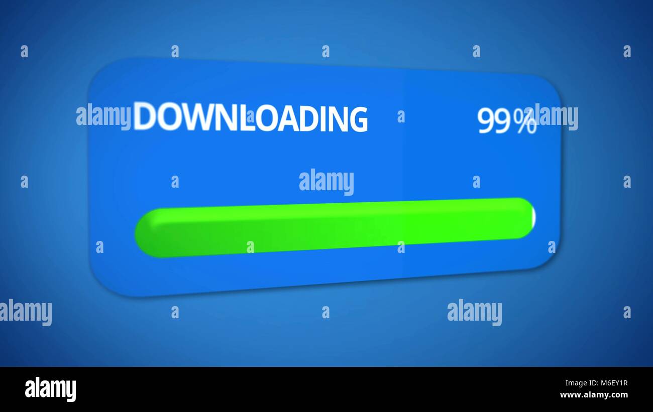 Almost successful download process, software update, dialog box with ...
