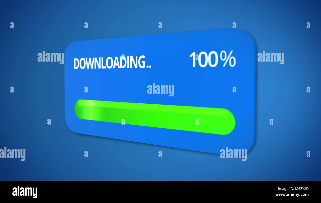 Green status bar of download process is full, successful backup of ...