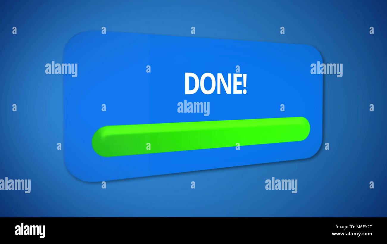 Progress bar is full, notification about successfully finished download ...