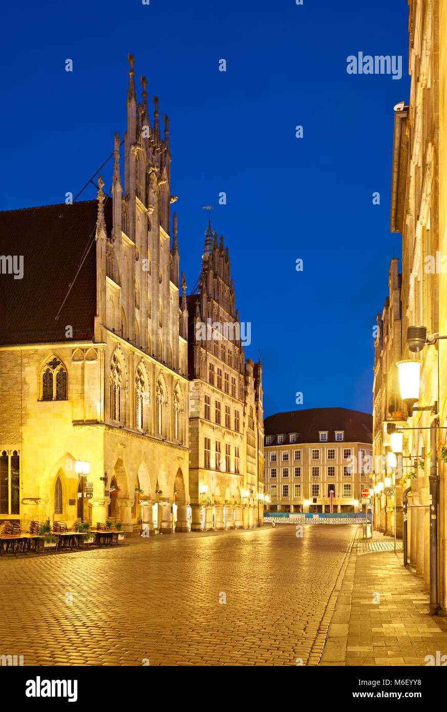 Prinzipalmarkt, the most famous street in Muenster with the historical ...