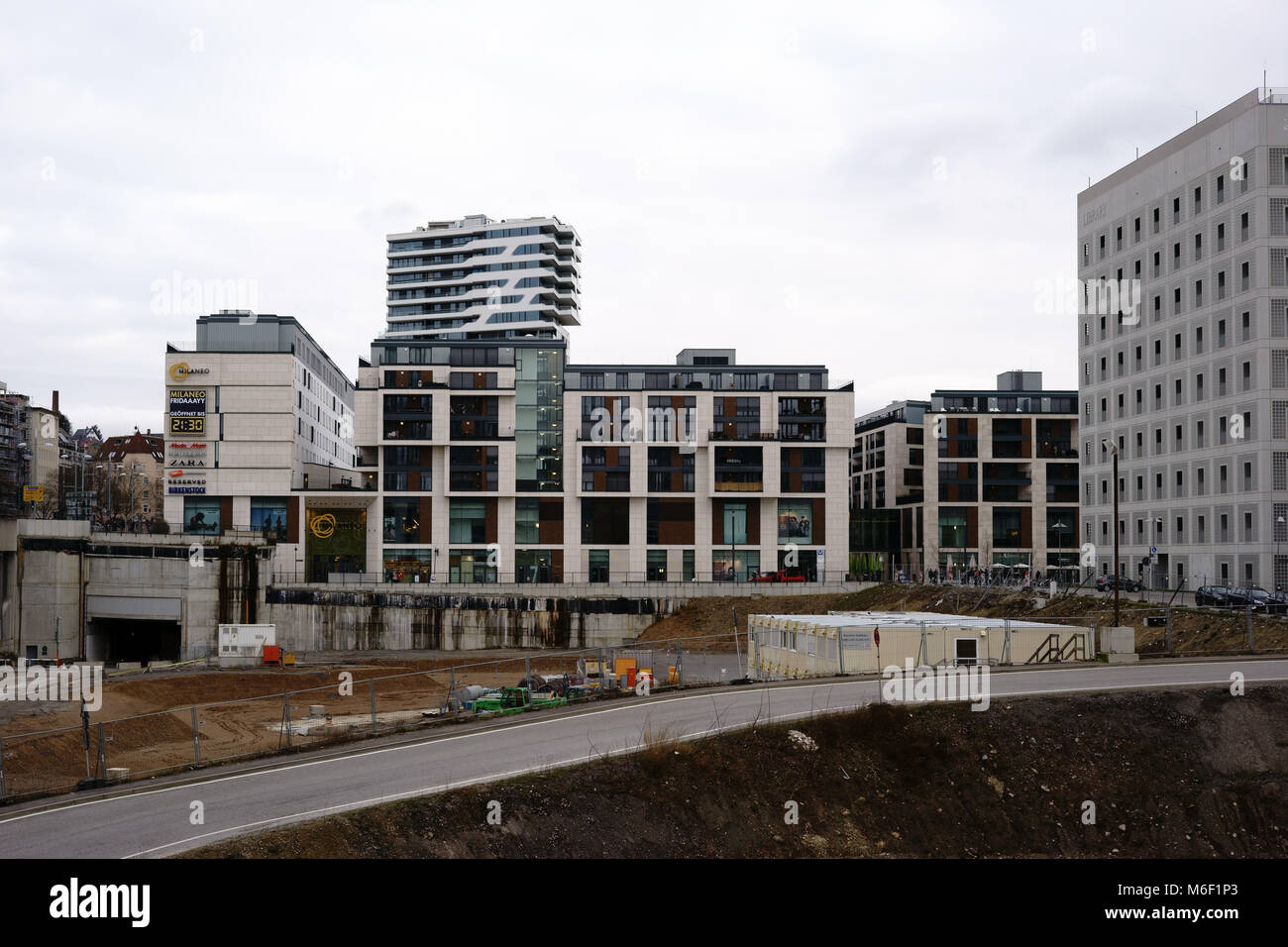 Stuttgart, Germany - February 03, 2018: The side view of a excavated ...