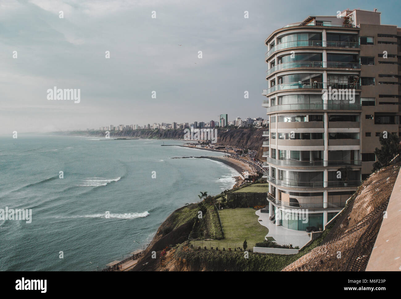 The city of Lima, capital of Peru, as seen from the district of ...