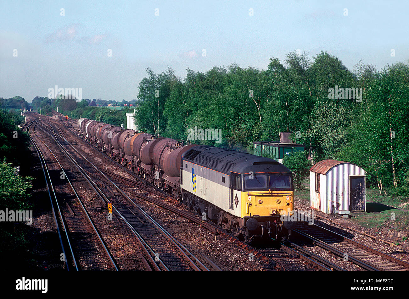 A class 47 diesel locomotive number 47212 working a freight train ...