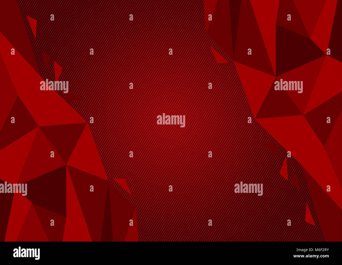 Red Color Polygon Abstract Background Modern Design Vector