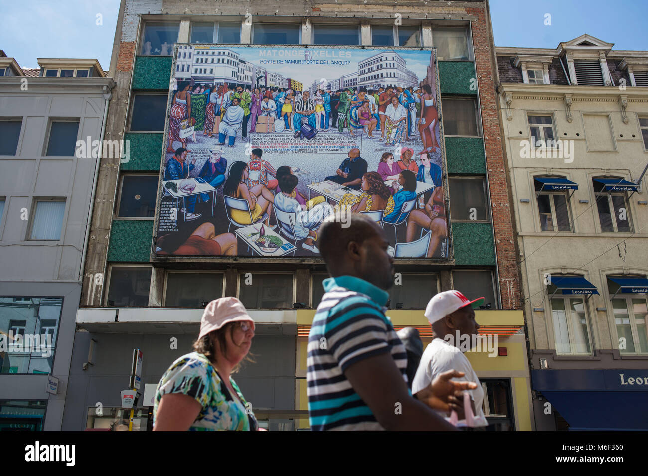 Bruxelles. Murales, Matonge. Belgium Stock Photo - Alamy