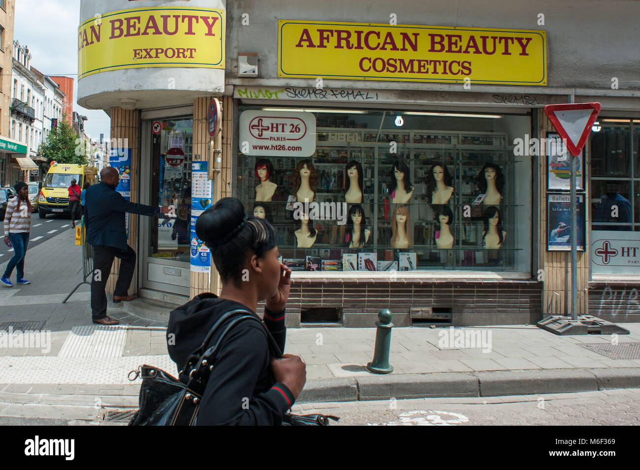 Bruxelles. street scene, Matonge. Belgium Stock Photo - Alamy