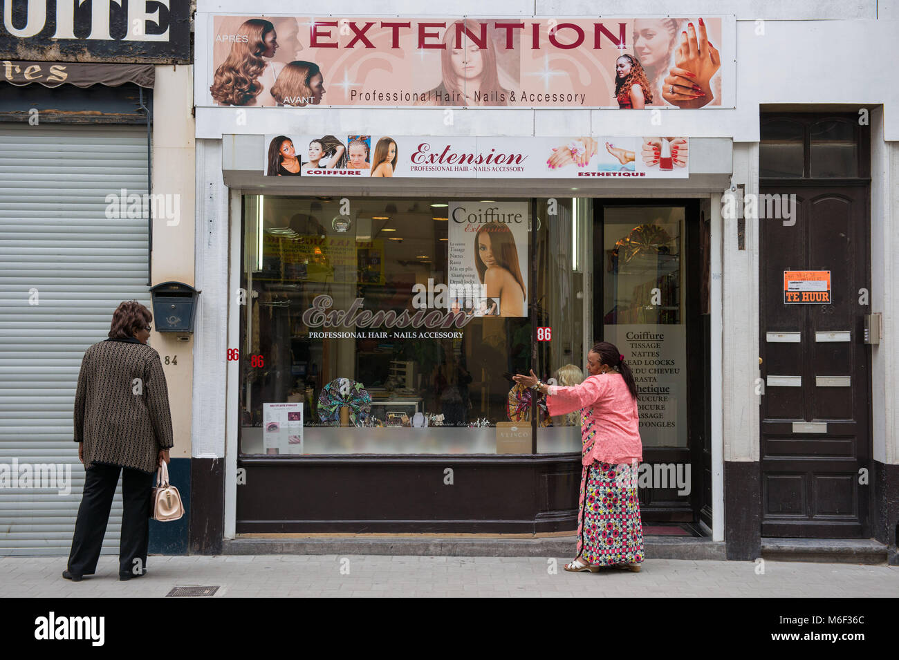 Bruxelles. street scene, Matonge. Belgium Stock Photo - Alamy